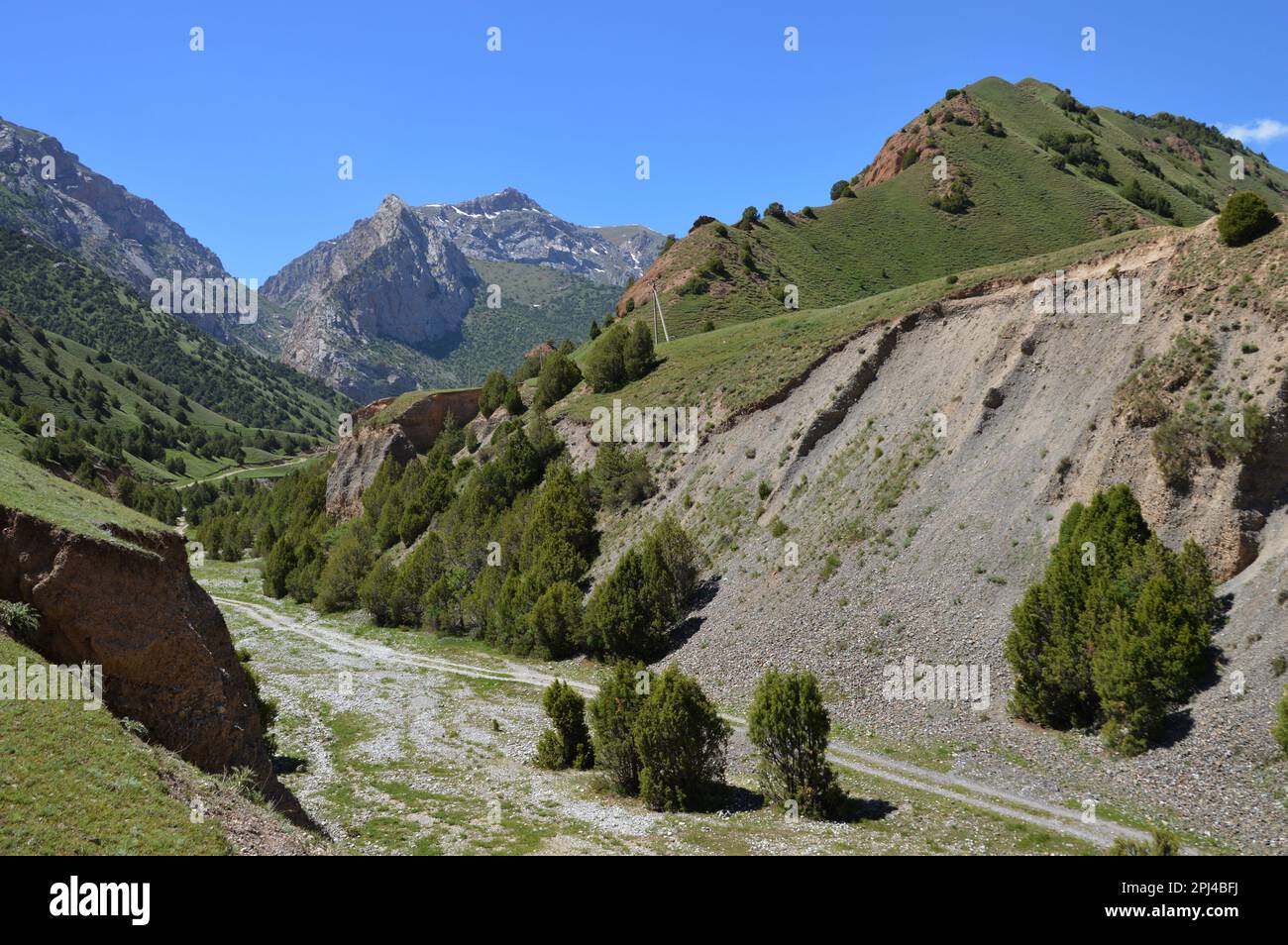 Kyrgyzstan, Osh Oblast (Province): striking scenery in the sandstone ...
