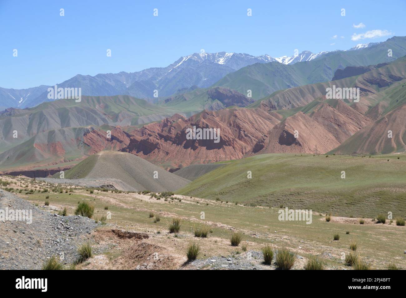 Kyrgyzstan, Osh Oblast (Province): striking scenery in the sandstone ...