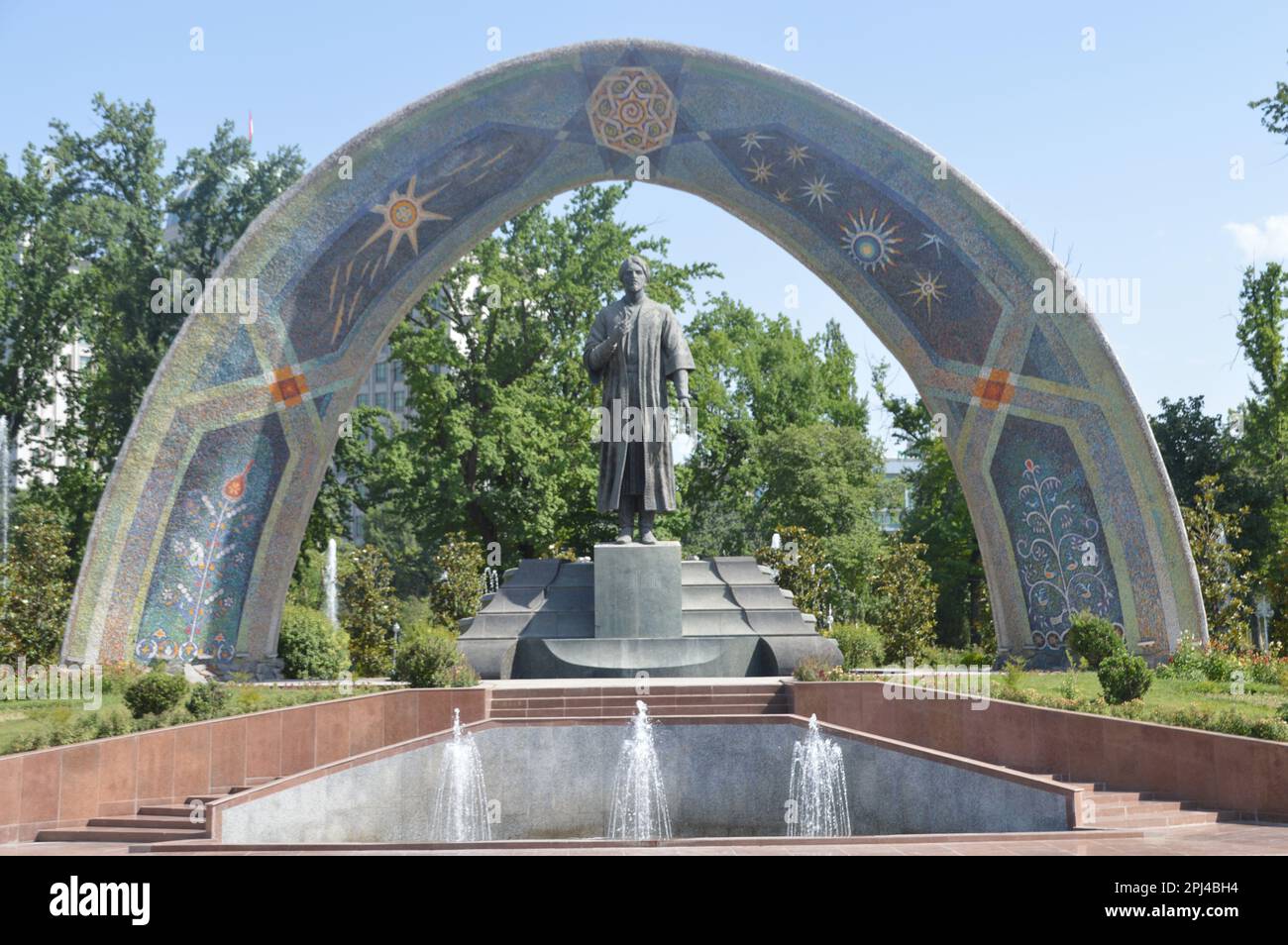 Tajikistan, Dushanbe, capital city: monument to Abu 'Abd Allah Ja'far ...