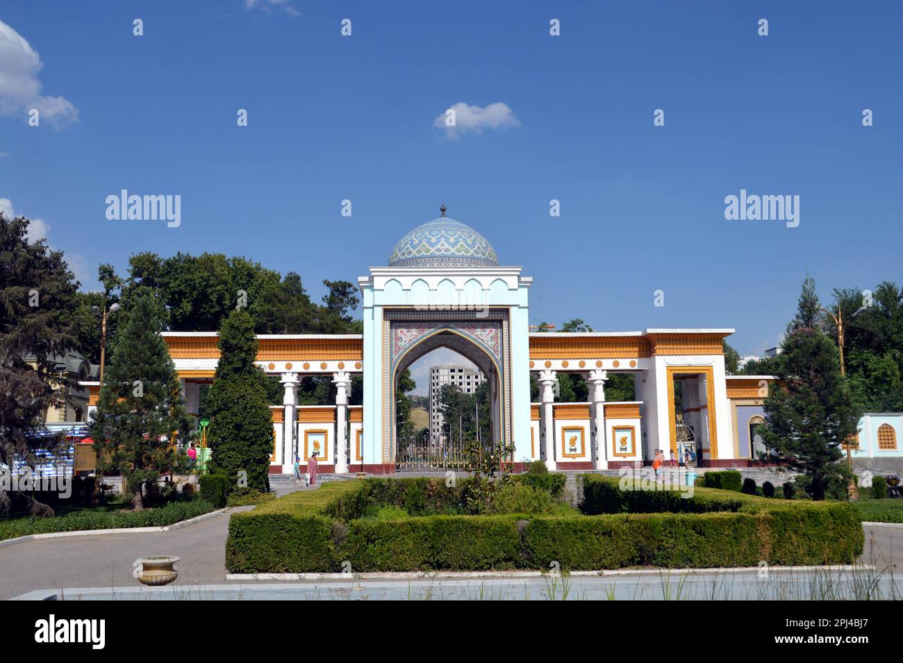 Tajikistan Dushanbe Capital City Main Entrance To The Botanical