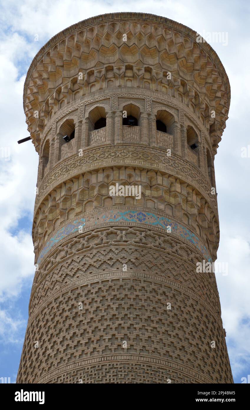 Uzbekistan, Bukhara: Kalyan Minaret, built in 1127, is the centrepiece ...