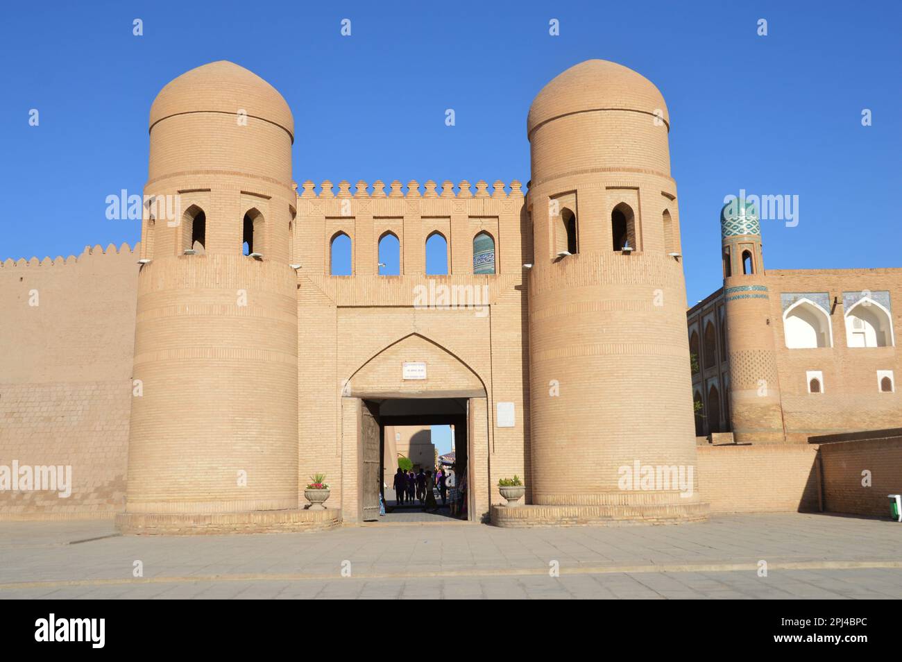 Uzbekistan, Province Khorezm, Khiva, a walled, desert city founded ...
