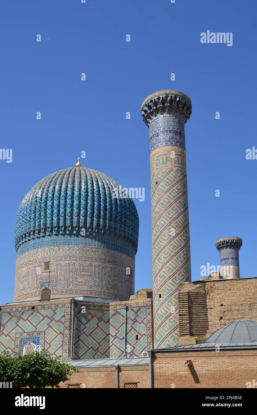 Uzbekistan, Samarkand: Gur-i Amir, the mausoleum of Timur (Tamerlaine ...