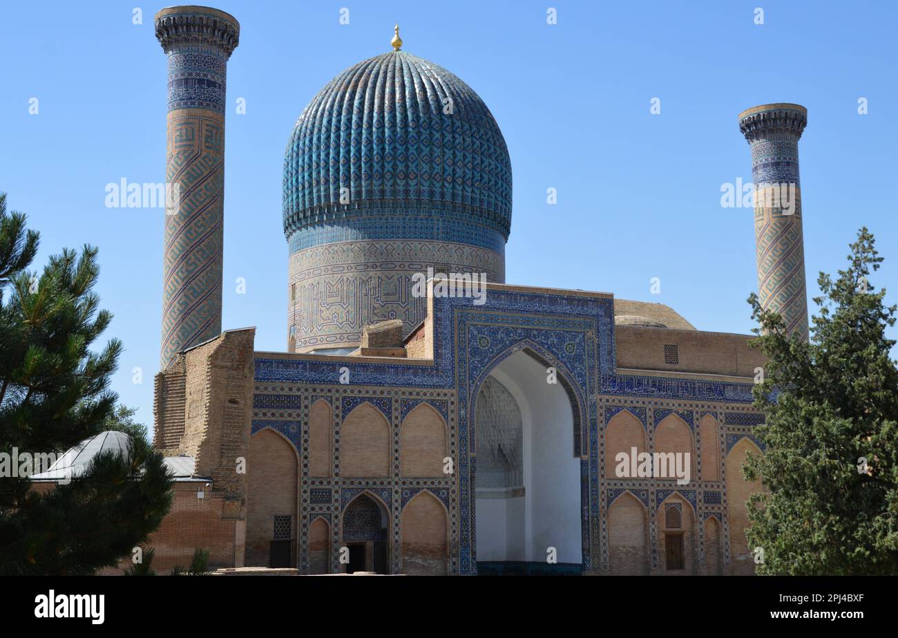 Uzbekistan, Samarkand: Gur-i Amir, the mausoleum of Timur (Tamerlaine ...