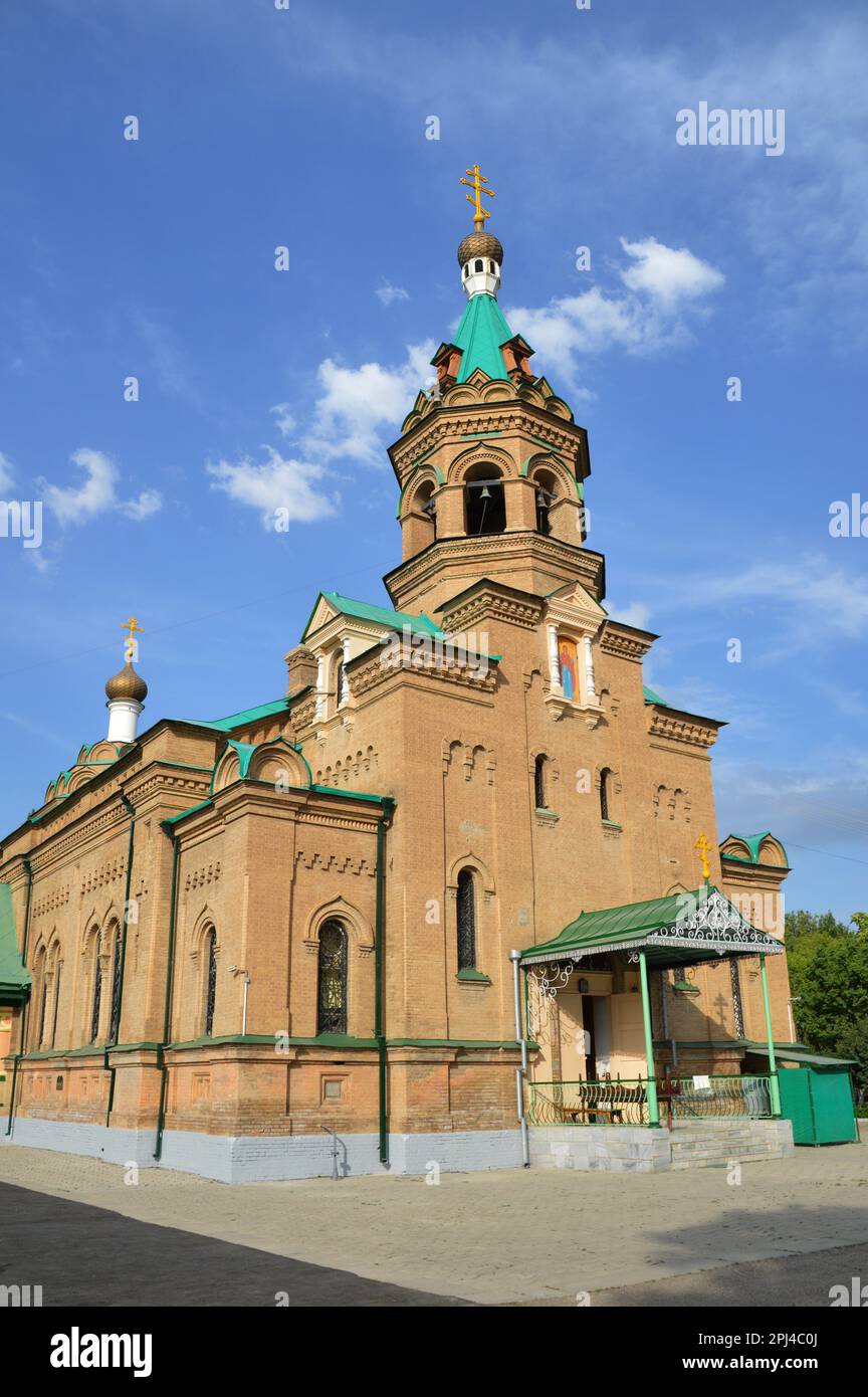 Uzbekistan, Samarkand: the Russian Orthodox Church of St. Alexis, built ...