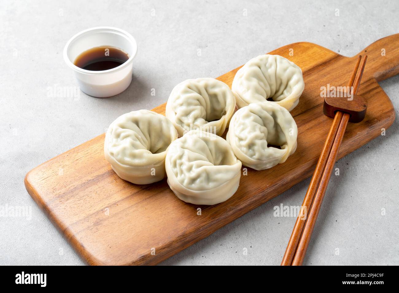 Korean food steamed meat king dumplings Stock Photo - Alamy
