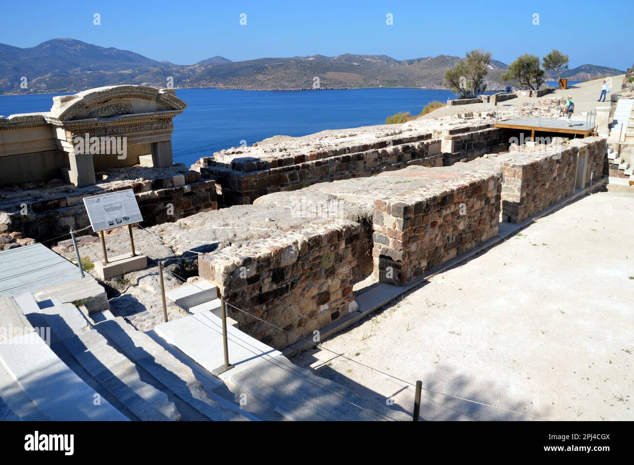 Greece, Island of Milos, Tripiti: Roman amphitheatre, probably built in ...