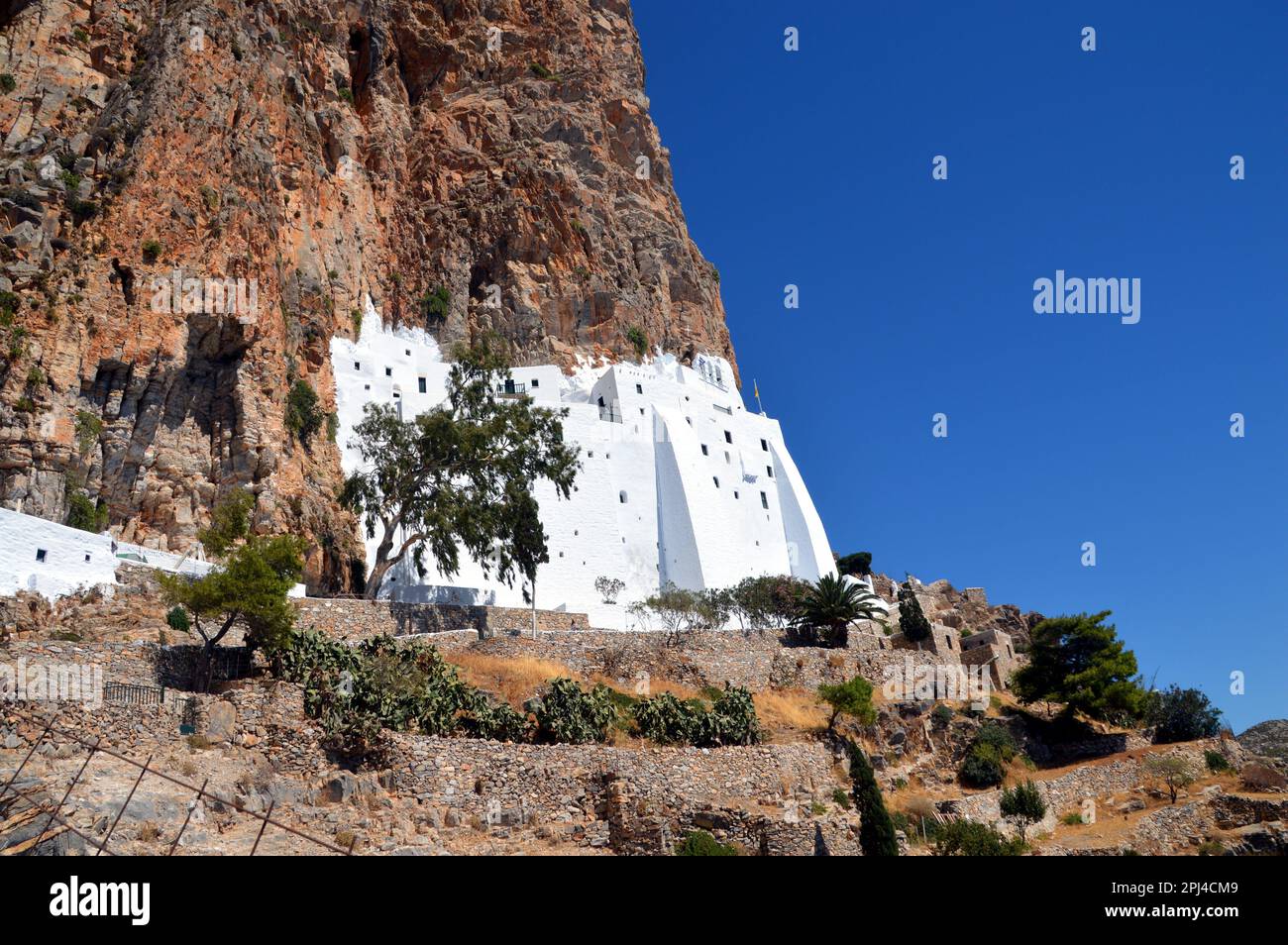 Greece, Island of Amorgos: the fortified monastery of Chozoviotissa ...