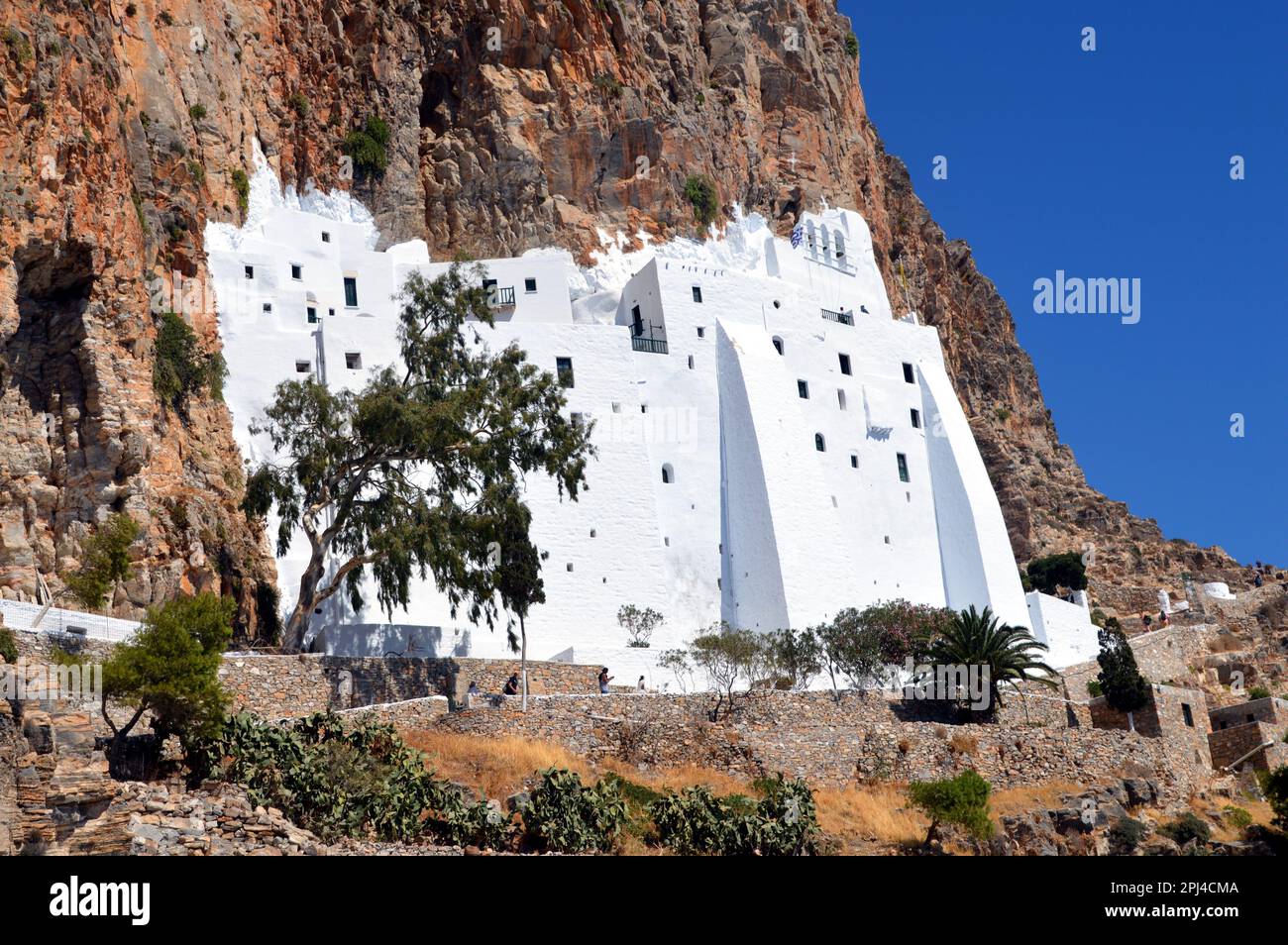 Greece, Island of Amorgos: the fortified monastery of Chozoviotissa ...