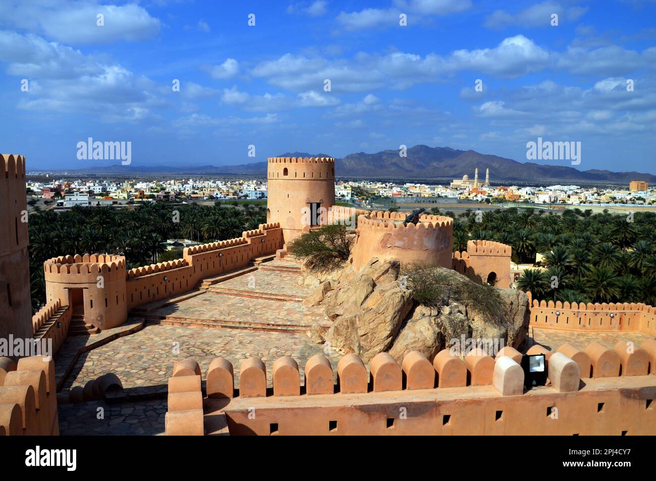 Oman, Nakhal: Nakhal Fortress (Husn Al Heem), dating from pre-Islamic ...