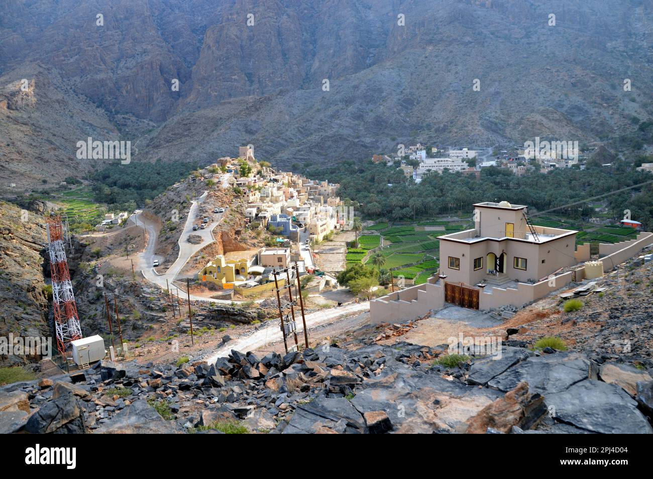 Oman: the village of Bilad Sayt in Wadi Bani Awf in the Western Hajar ...