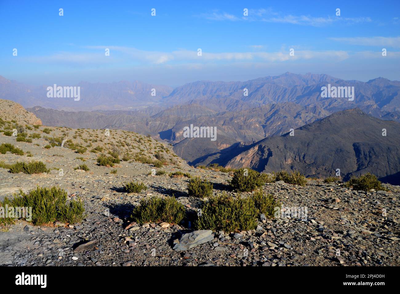 Oman, Al Alamain: the Western Hajar Mountains (Al Hajar al Gharbi) from ...