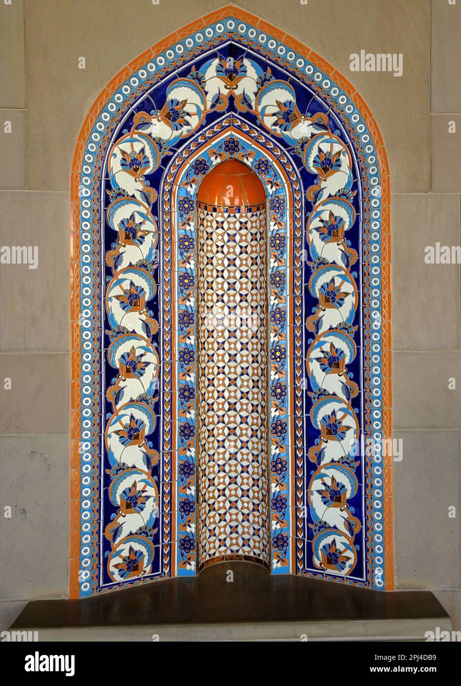 Oman, Muscat: colourful Persian "Kashi" tilework in the Safavid ...