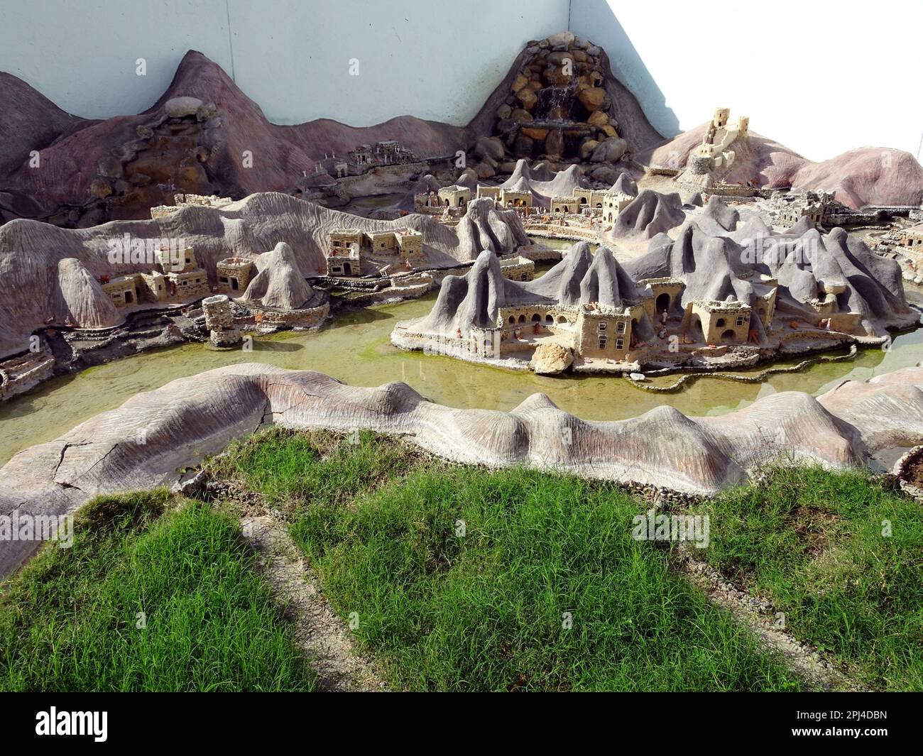 Oman, Muscat: model of a "Falaj" or ancient water distribution system ...