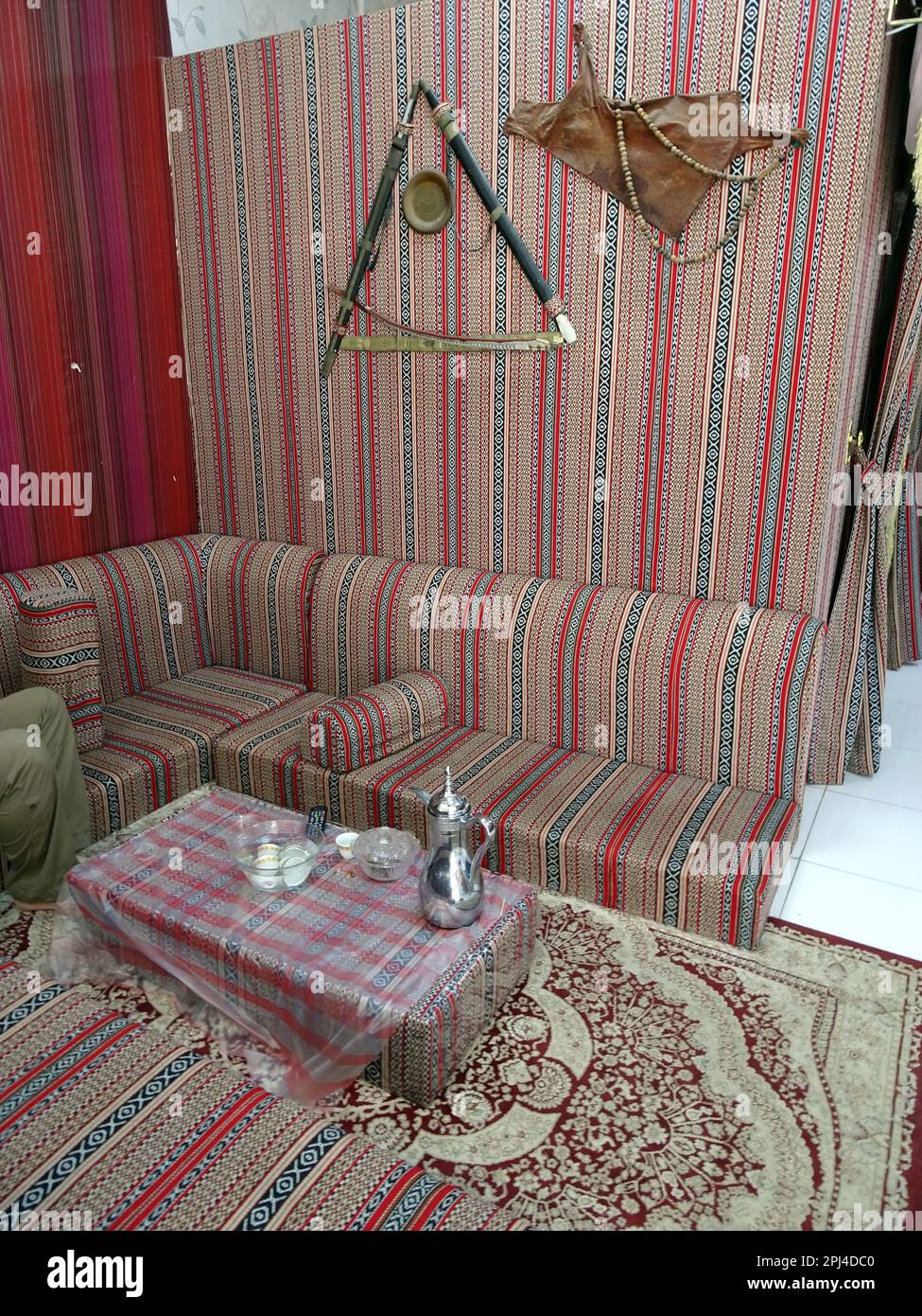 Oman, Taqah: private dining cubicle in a restaurant, as frequently used ...