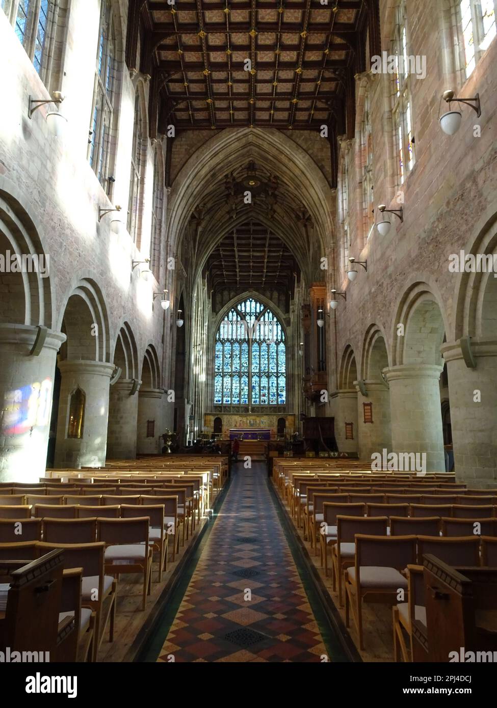 England, Worcestershire, Malvern: Great Malvern Priory was founded in ...