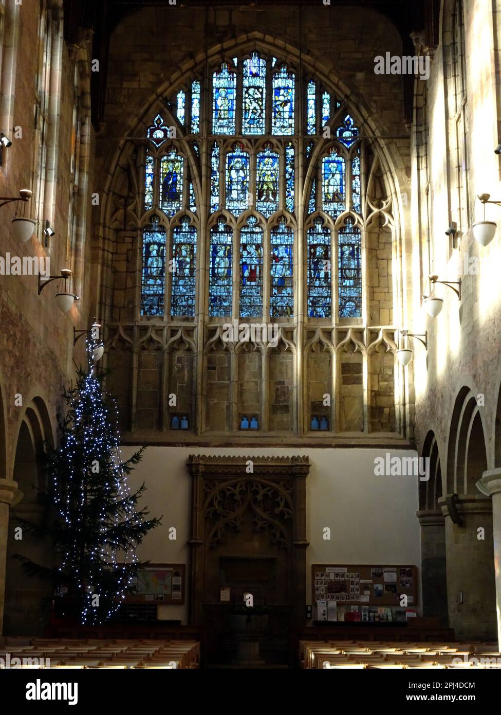 England, Worcestershire, Malvern: Great Malvern Priory was founded in ...