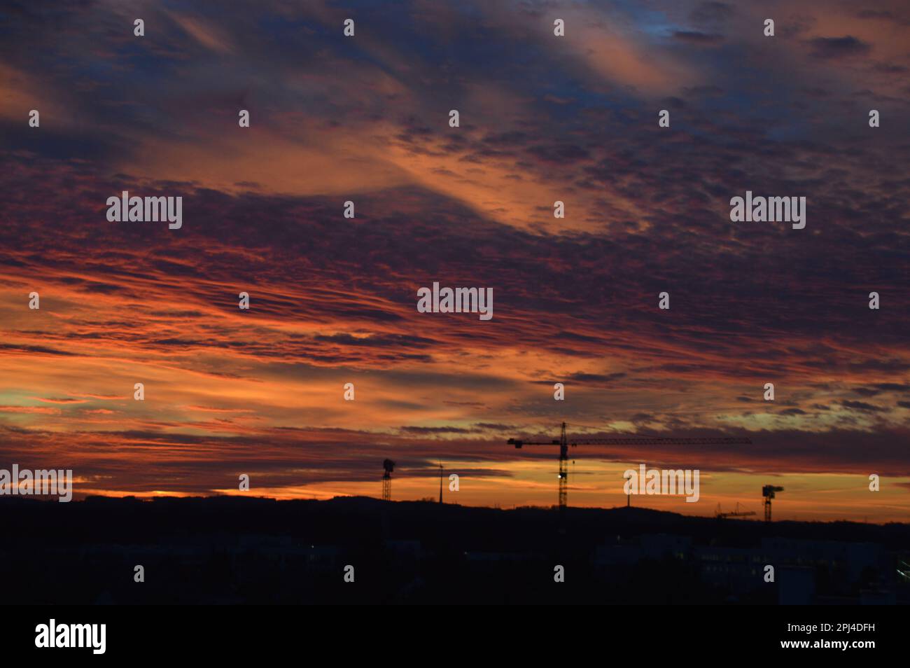 Germany, Upper Bavaria, Munich: sunset Stock Photo - Alamy