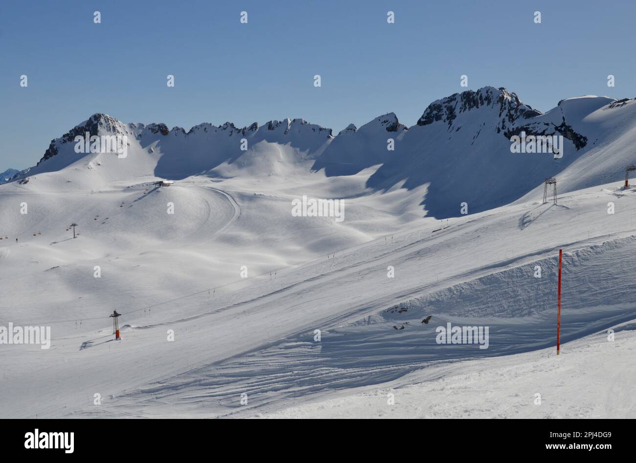 Germany, Upper Bavaria, Garmisch-Partenkirchen: part of the skiing area ...