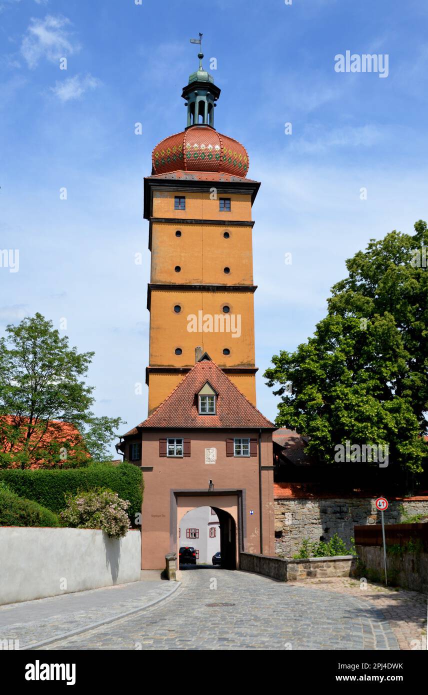 Germany, Bavaria, Mittelfranken, Dinkelsbühl: Segringer Tor, the ...