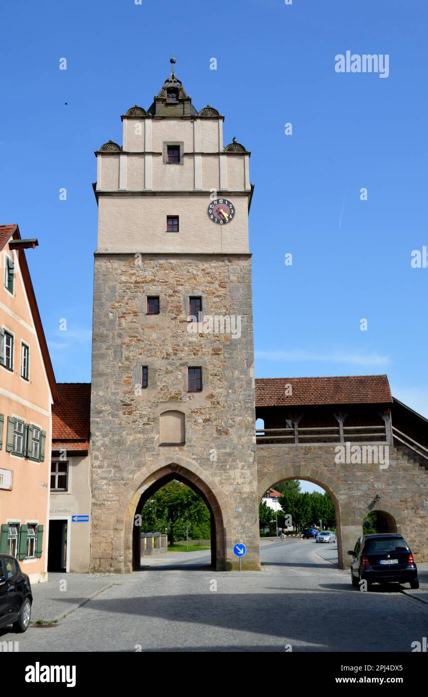 Germany, Bavaria, Mittelfranken, Dinkelsbühl: Nördlinger Tor, the ...