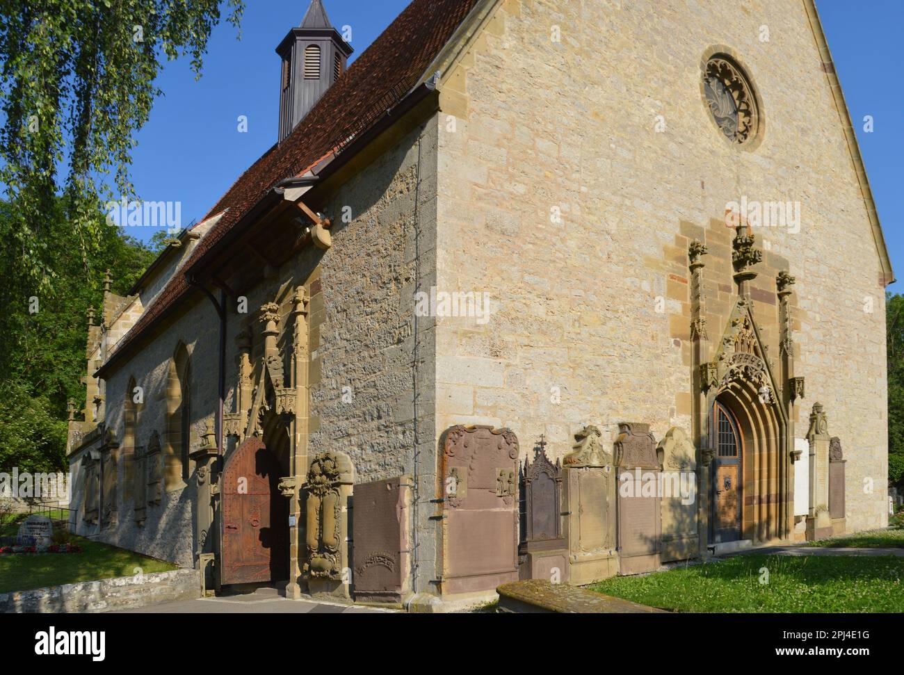 Germany, Baden-Württemberg, Creglingen: the Herrgottskirche (Church of ...