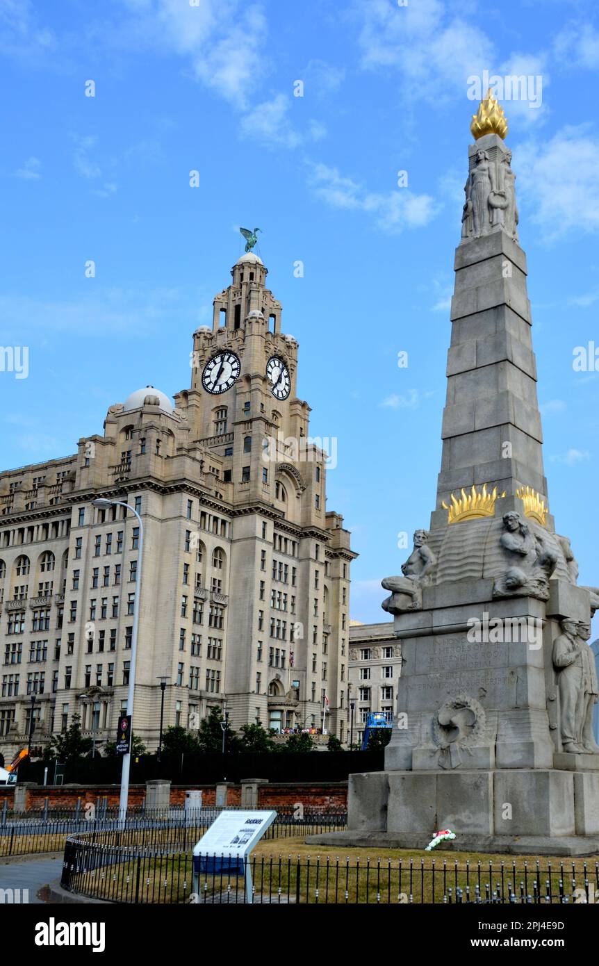 England, Merseyside, Liverpool: Memorial to the Engine Room Heroes of ...