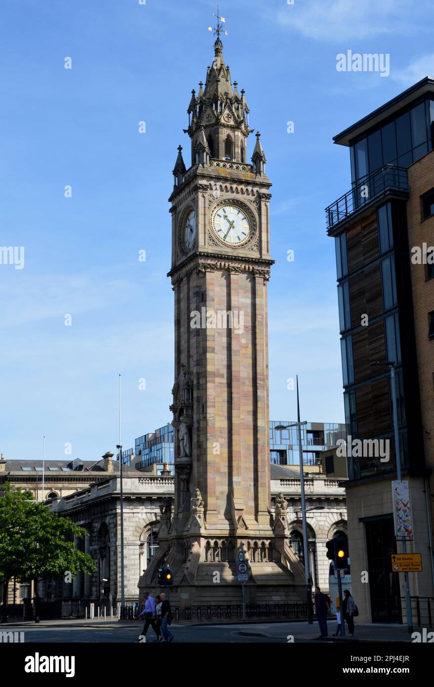 Northern Ireland, Belfast: Albert Memorial Clocktower, built in 1867 ...