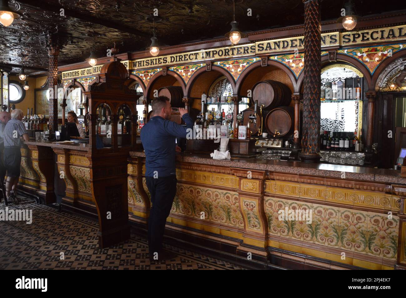 Northern Ireland, Belfast: the Crown Liquor Saloon in Victoria Street ...