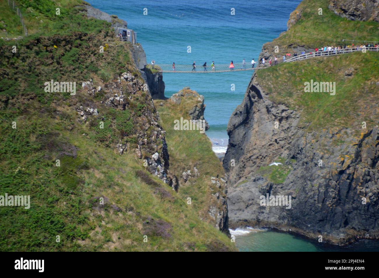Northern Ireland, County Antrim, Causeway Coast: the rope bridge ...