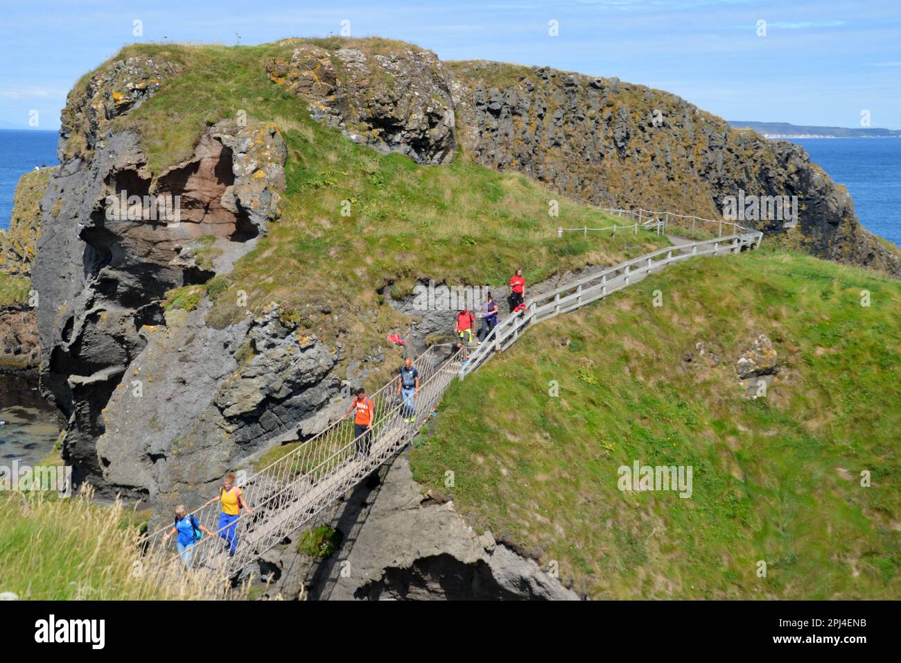 Northern Ireland, County Antrim, Causeway Coast: the rope bridge ...