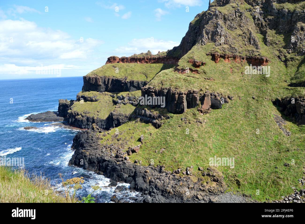 Northern Ireland, County Antrim, Causeway Coast: the harsh contours of ...