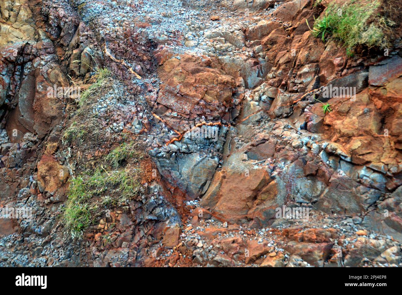 Northern Ireland, County Antrim, Causeway Coast: the mineral content of ...