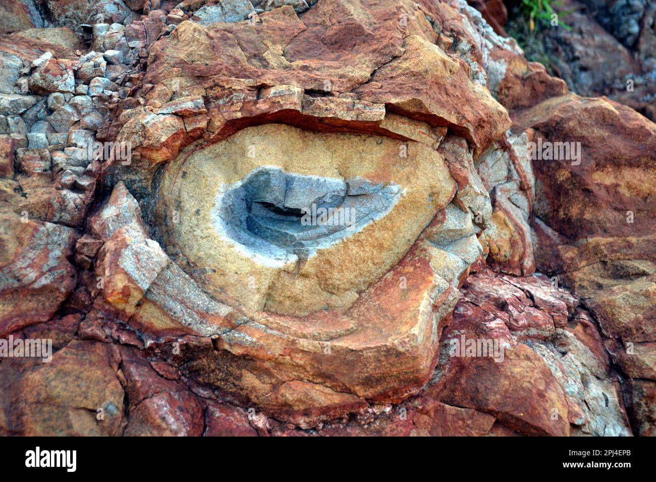 Northern Ireland, County Antrim, Causeway Coast: the mineral content of ...