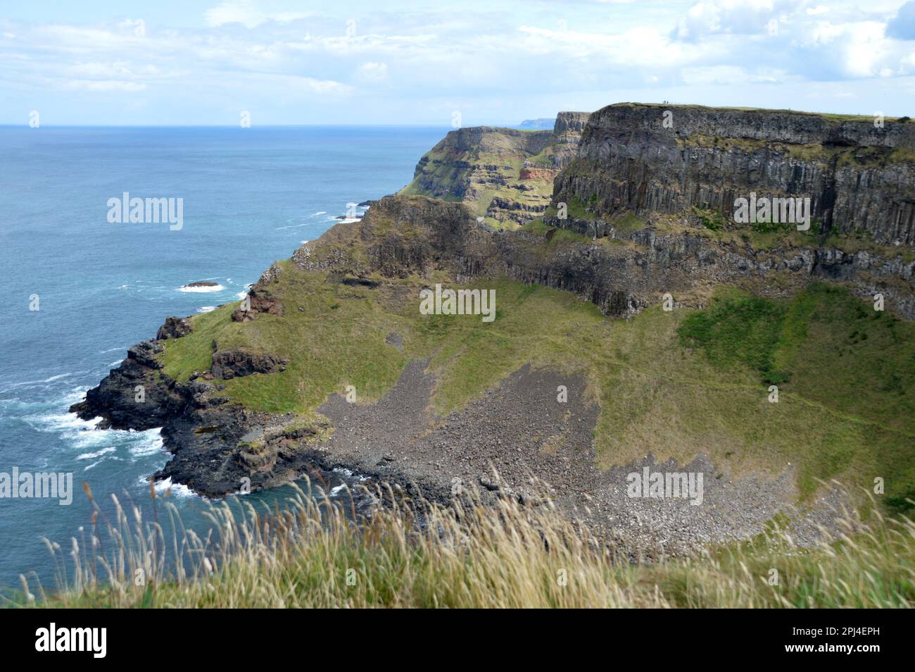 Northern Ireland, County Antrim, Causeway Coast: view east from the ...