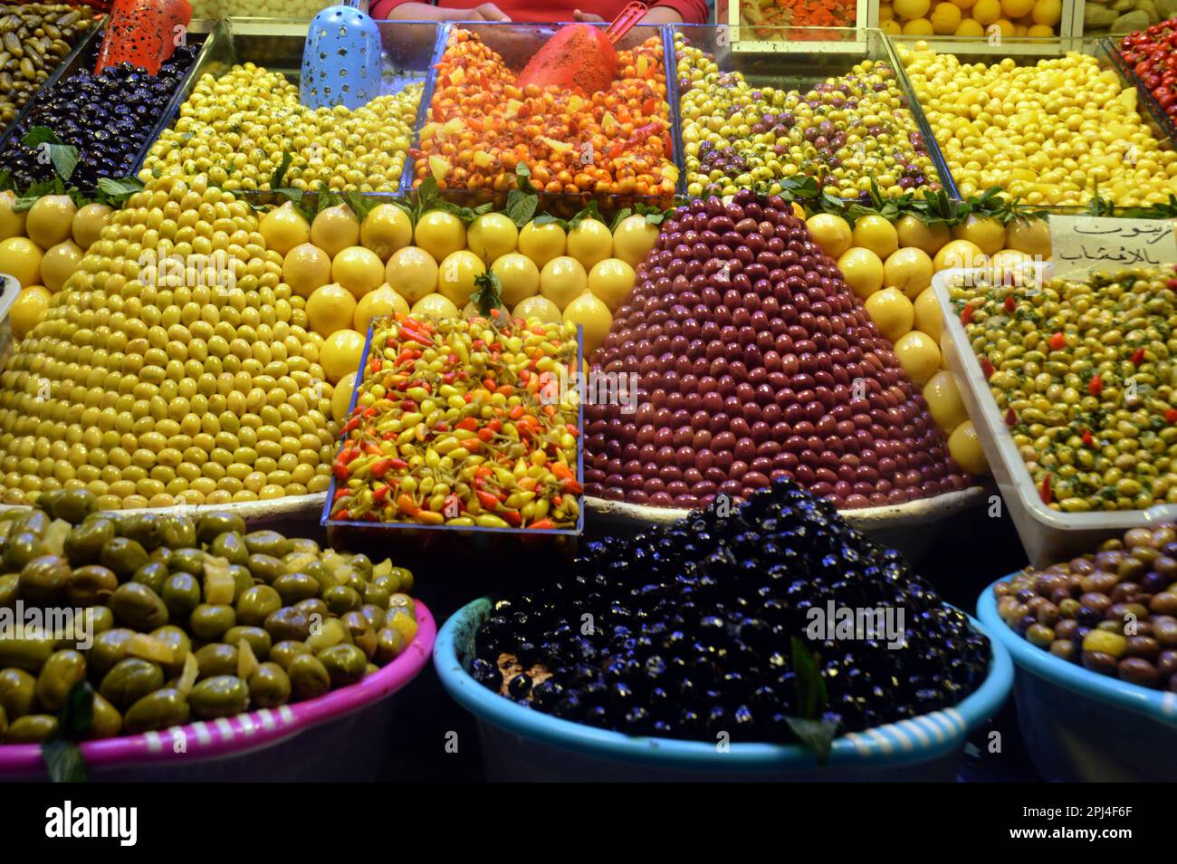 Morocco, Meknes: displays of fruit are painstakingly arranged to appeal ...