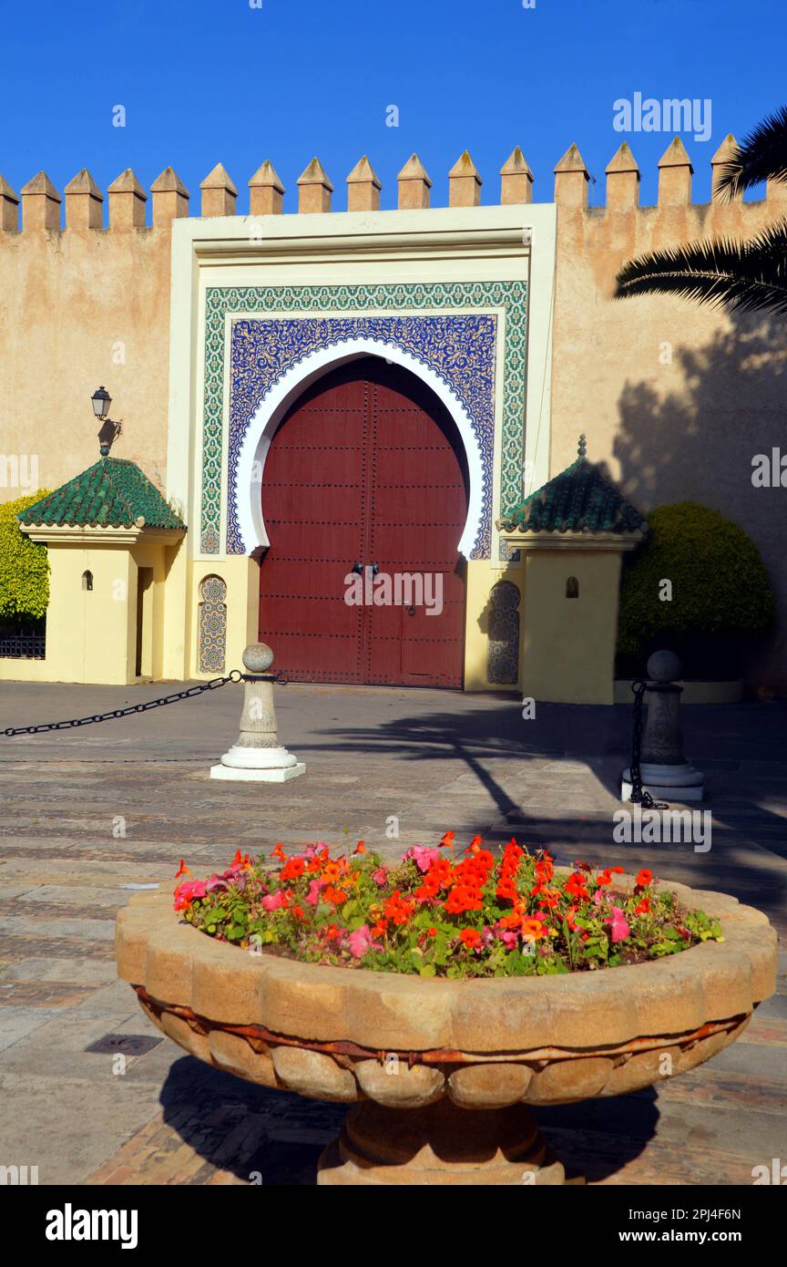 Morocco, Fez: one of the tiled gateway arches providing entry to the ...