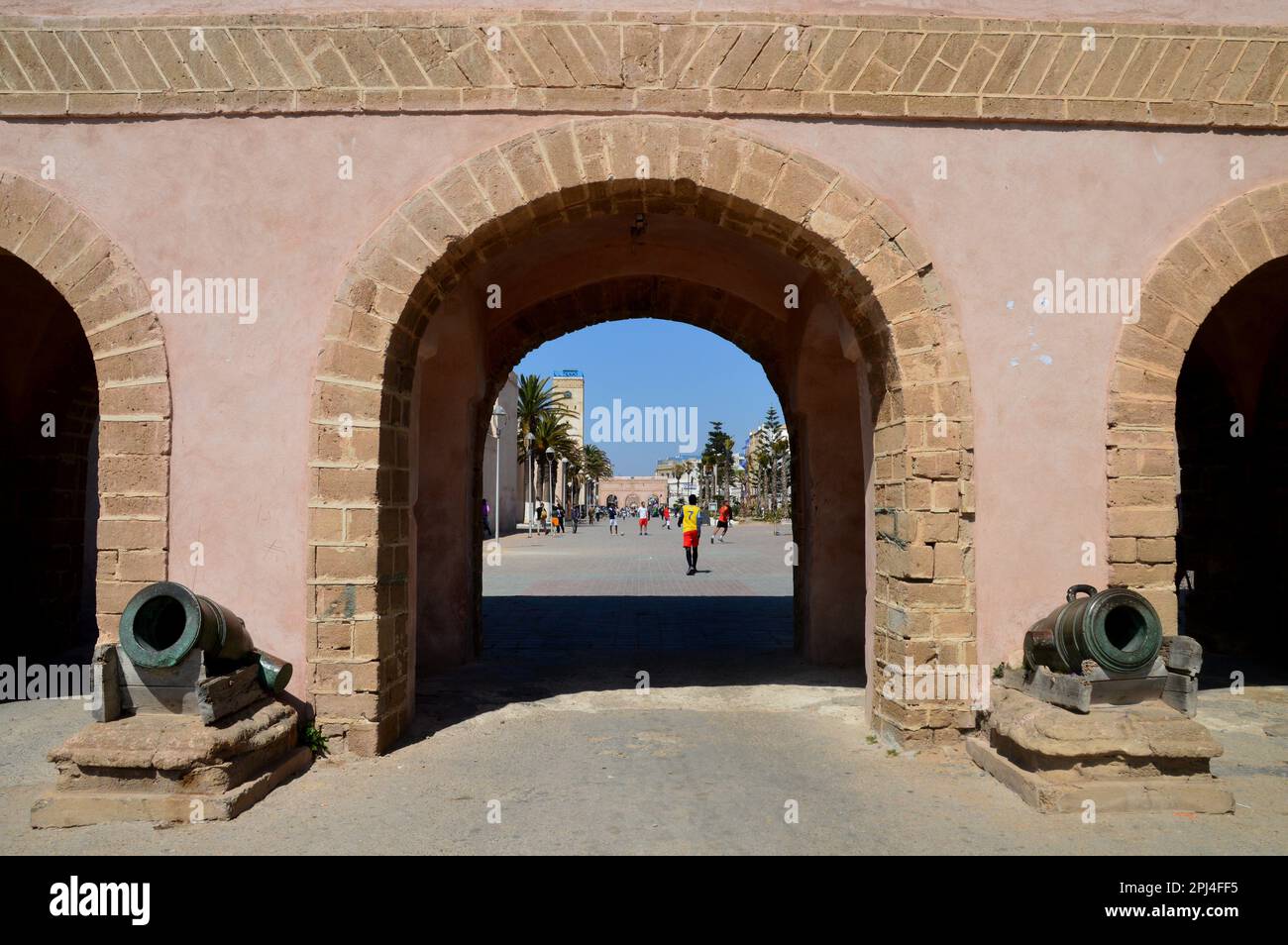 Morocco, Essaouira: Bab Doukkala, the main gate to the medina from the ...