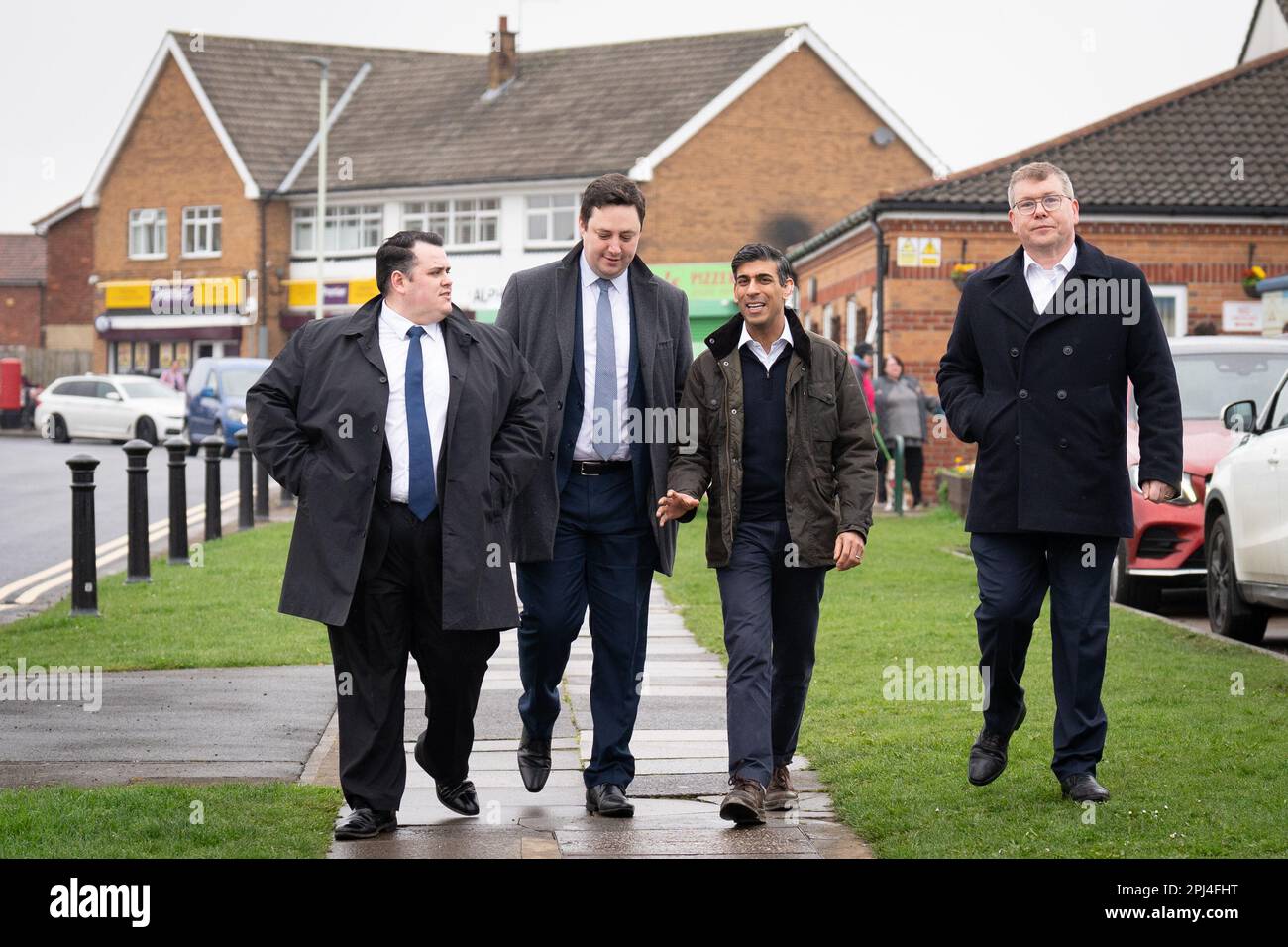 Prime Minister Rishi Sunak with Darlington Council leader Jonathan ...
