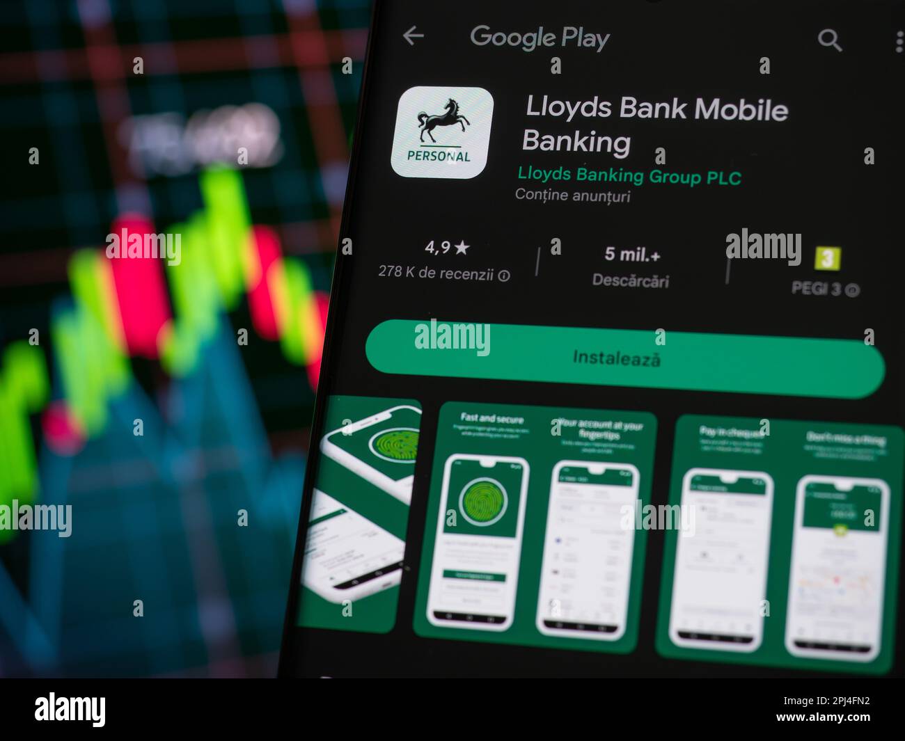 Galati, Romania - March 30, 2023: Lloyd Bank smartphone app Stock ... Galati, Romania - March 30, 2023: Lloyd Bank smartphone app Stock ...