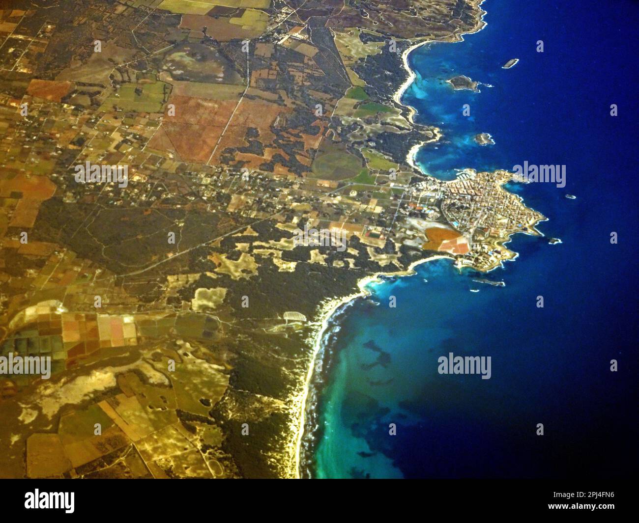 Spain, Balearic Islands, Mallorca:: aerial view of Colonia de Sant ...