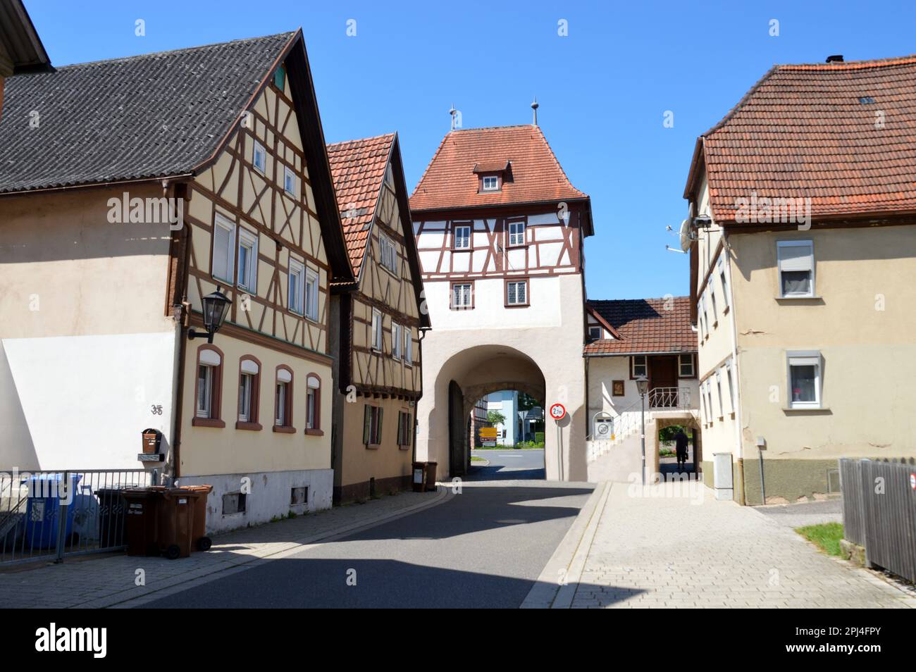 Germany, Baden-Württemberg, Lauda-Königshofen: the Oberes Stadttor ...