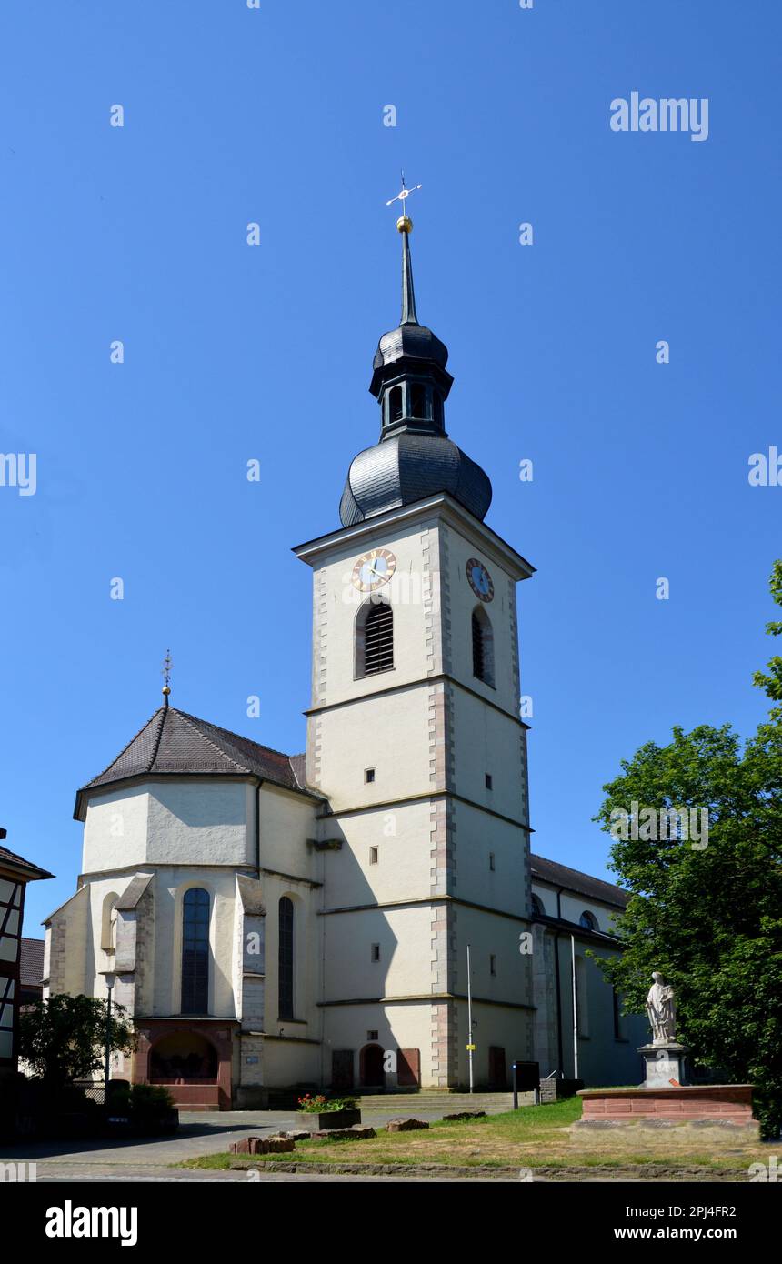 Germany, Baden-Württemberg, Lauda-Königshofen: the church of St ...