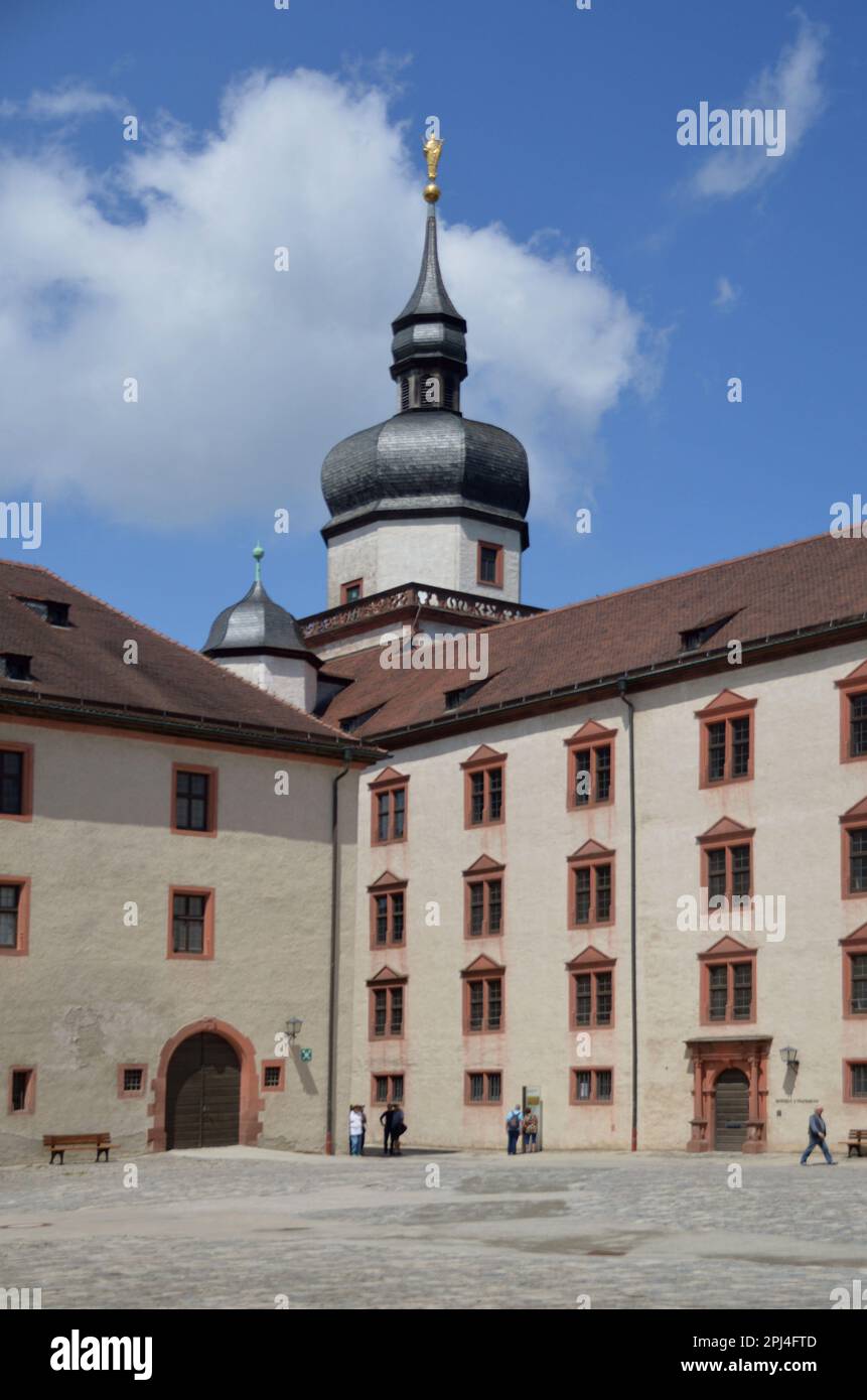 Germany, Bavaria, Wurzburg: inside the main courtyard of the Marienberg ...