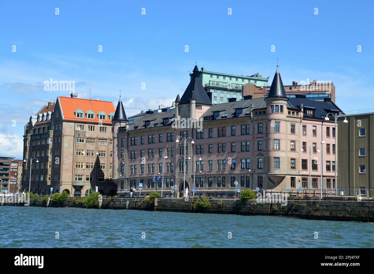 Sweden, Gothenburg: handsome waterfront buildings in traditional style ...