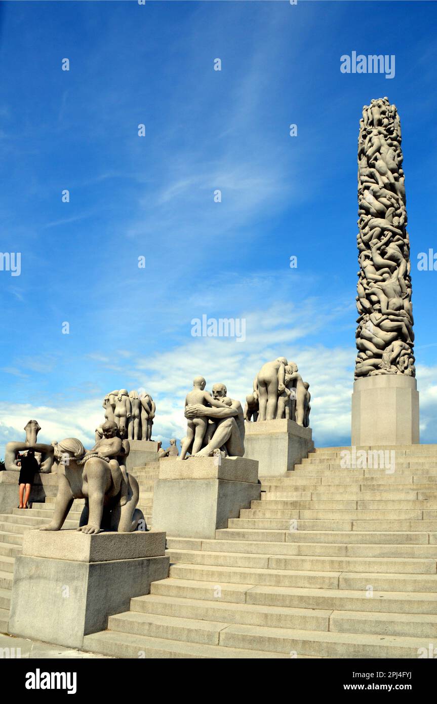 Norway, Oslo: Vigeland Sculpture Park within Frogner Park, a collection ...