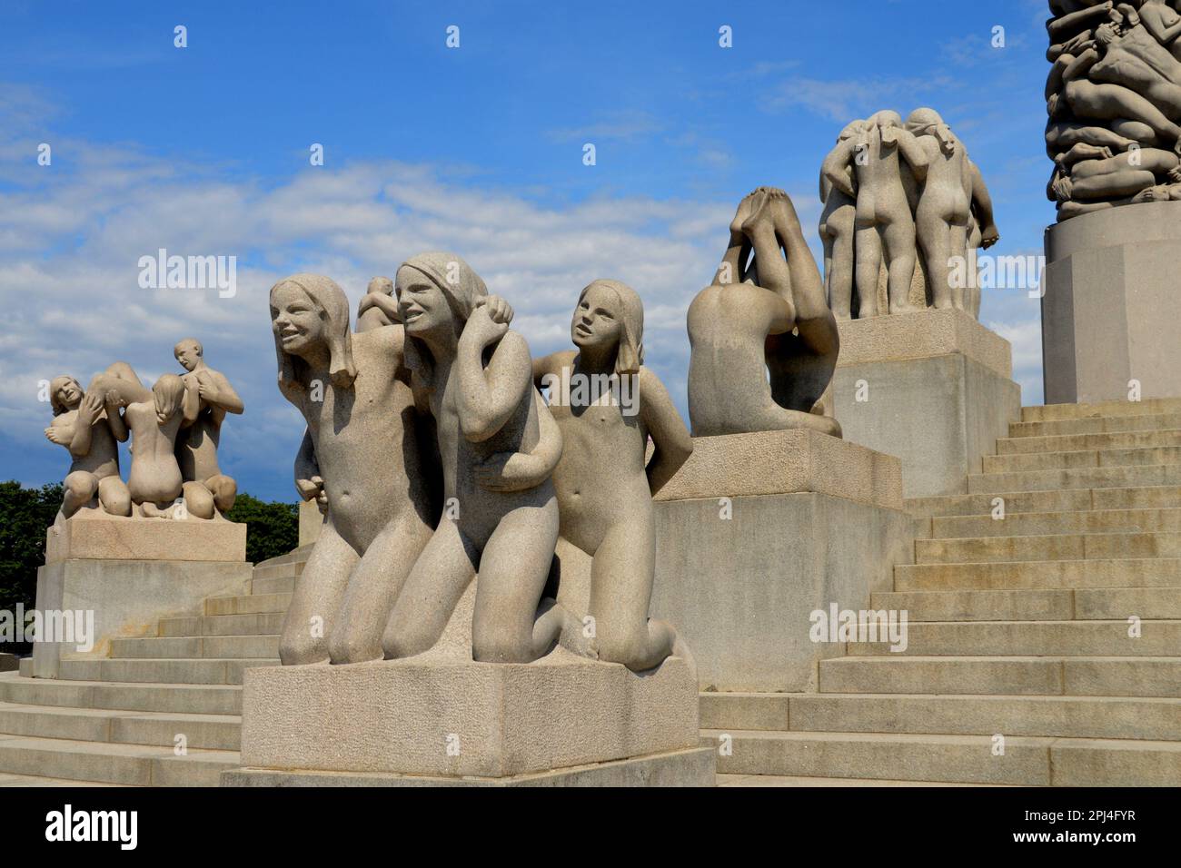 Norway, Oslo: Vigeland Sculpture Park within Frogner Park, a collection ...