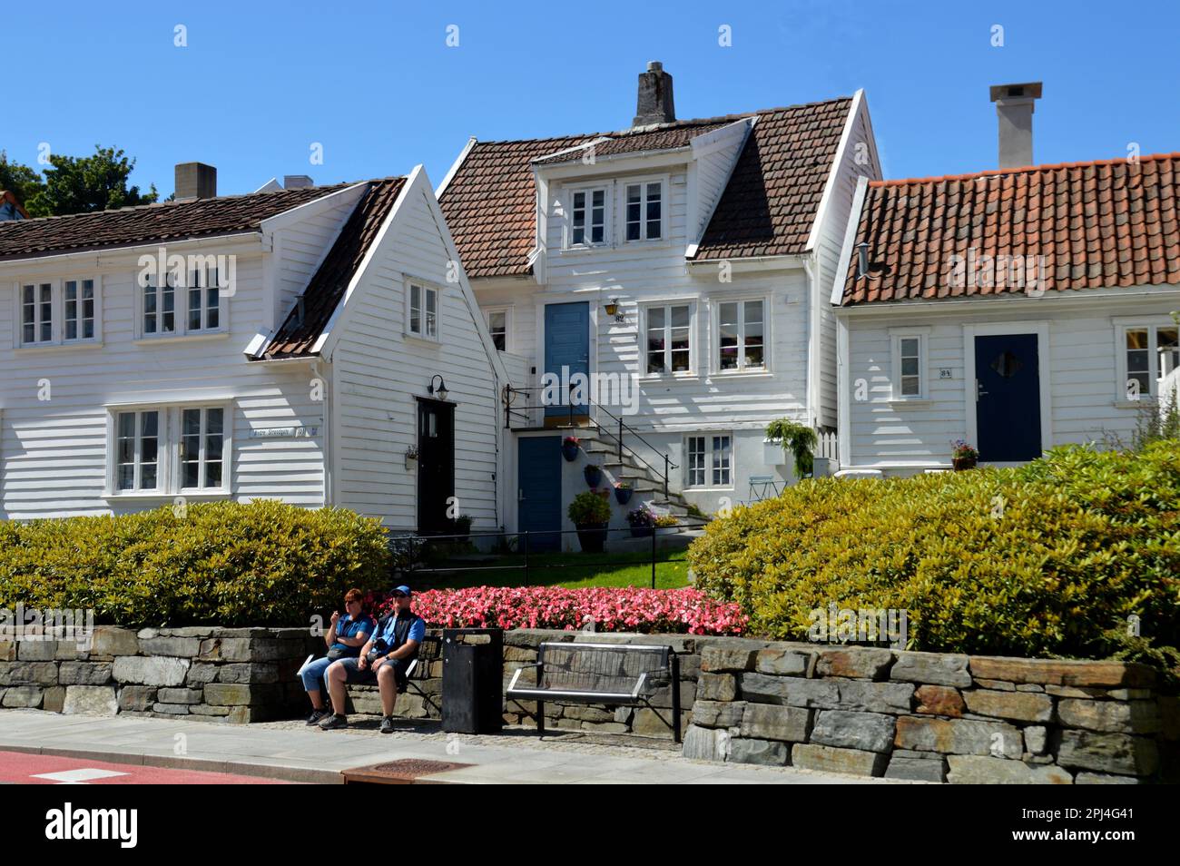Norway, Rogaland, Stavanger: restored wooden houses dating from the ...
