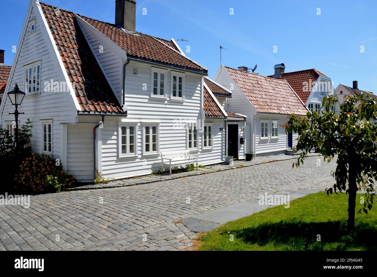 Norway, Rogaland, Stavanger: restored wooden houses dating from the ...