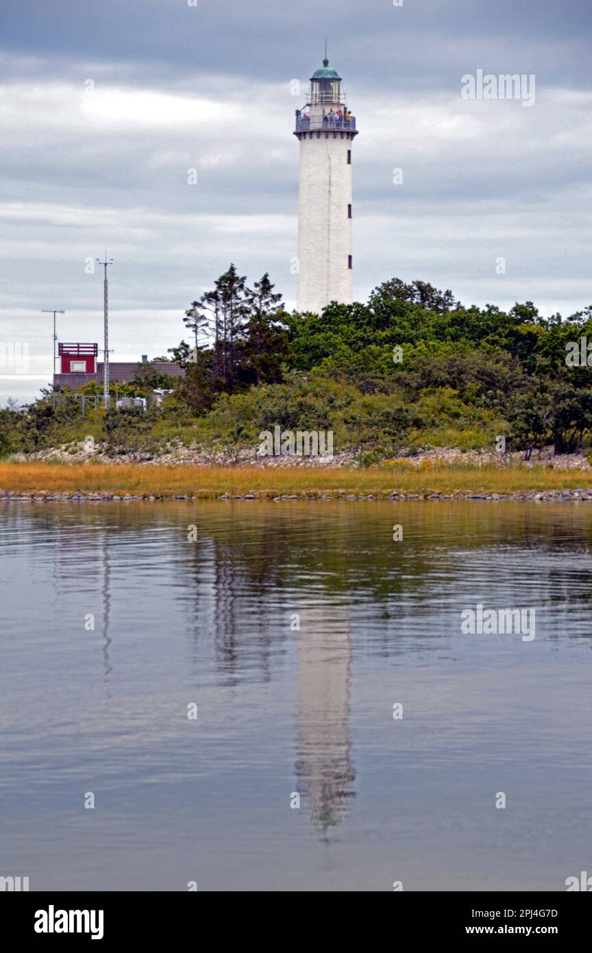 Sweden, Öland Island: built in 1844-5, the lighthouse "Lange Erik" is ...